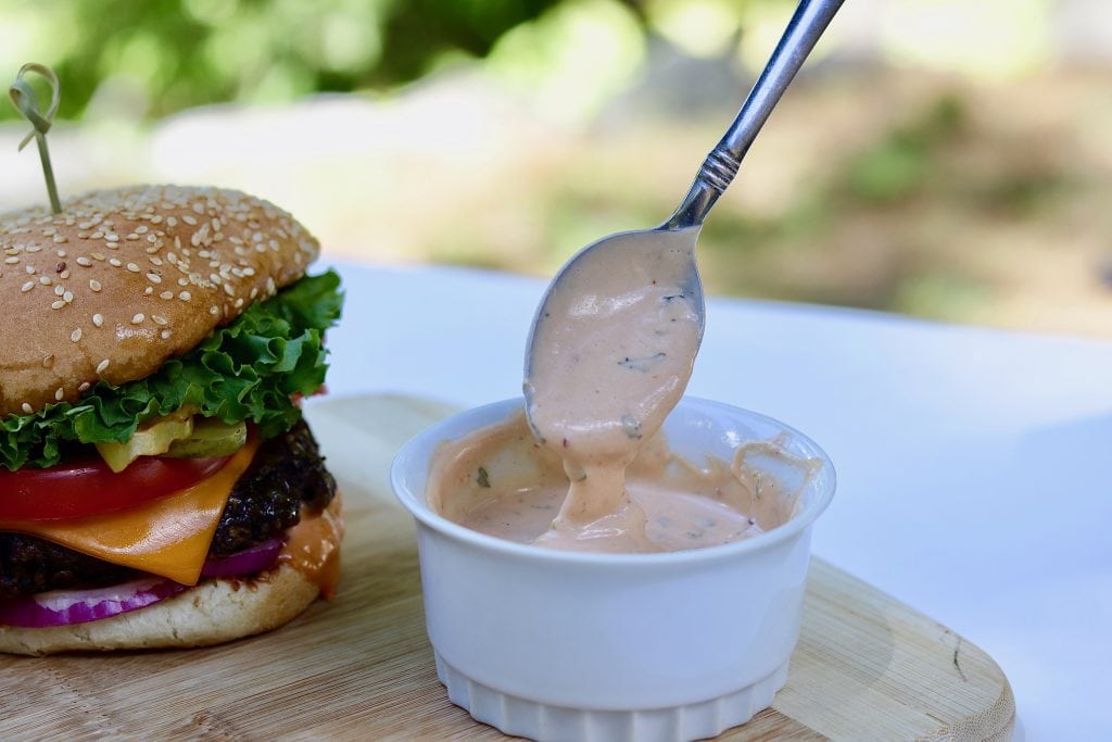 Best Vegan Burger Sauce Recipe - The Cheeky Chickpea