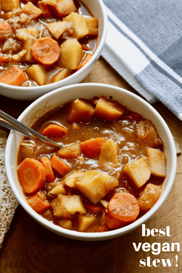 Hearty Vegetable Stew (Vegan) (Slow Cooker Option) - The Cheeky Chickpea