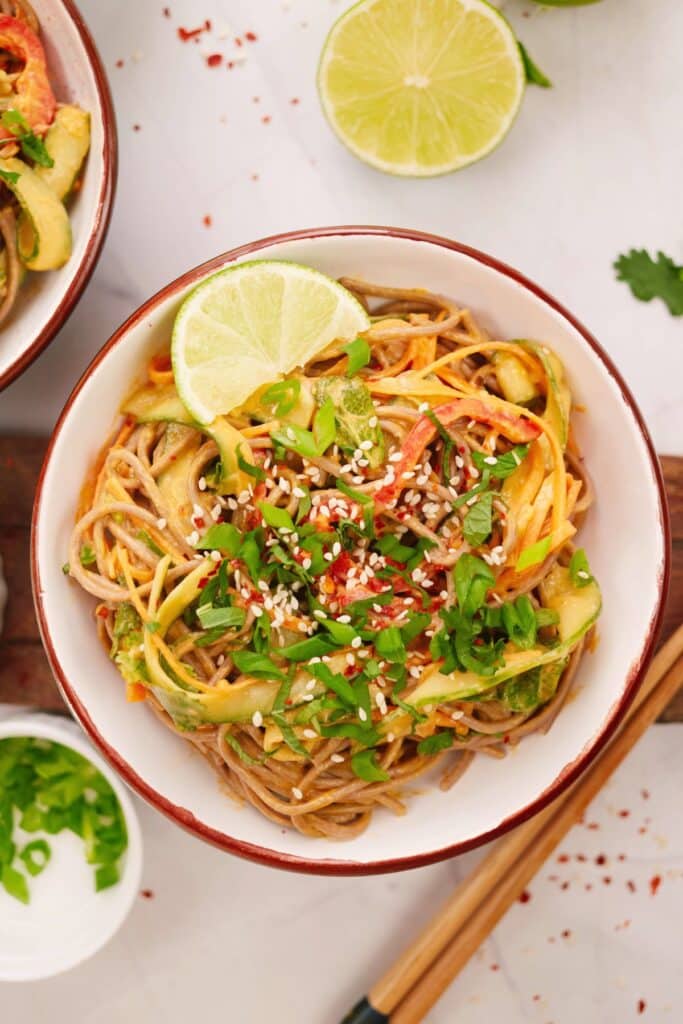 Cold Soba Noodle Salad - The Cheeky Chickpea