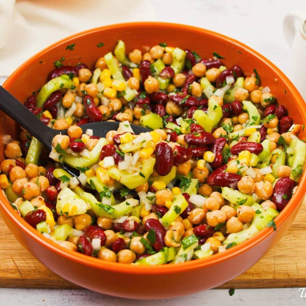 Kidney Bean Salad with Fresh Herbs - The Cheeky Chickpea