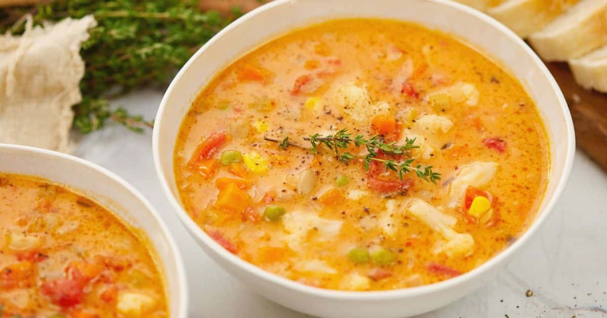 Hearty Vegan Vegetable Soup - The Cheeky Chickpea