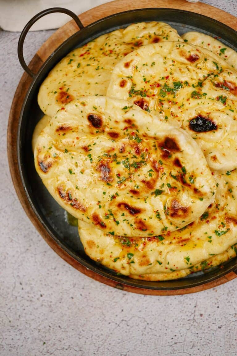 The Best Homemade Vegan Naan - The Cheeky Chickpea